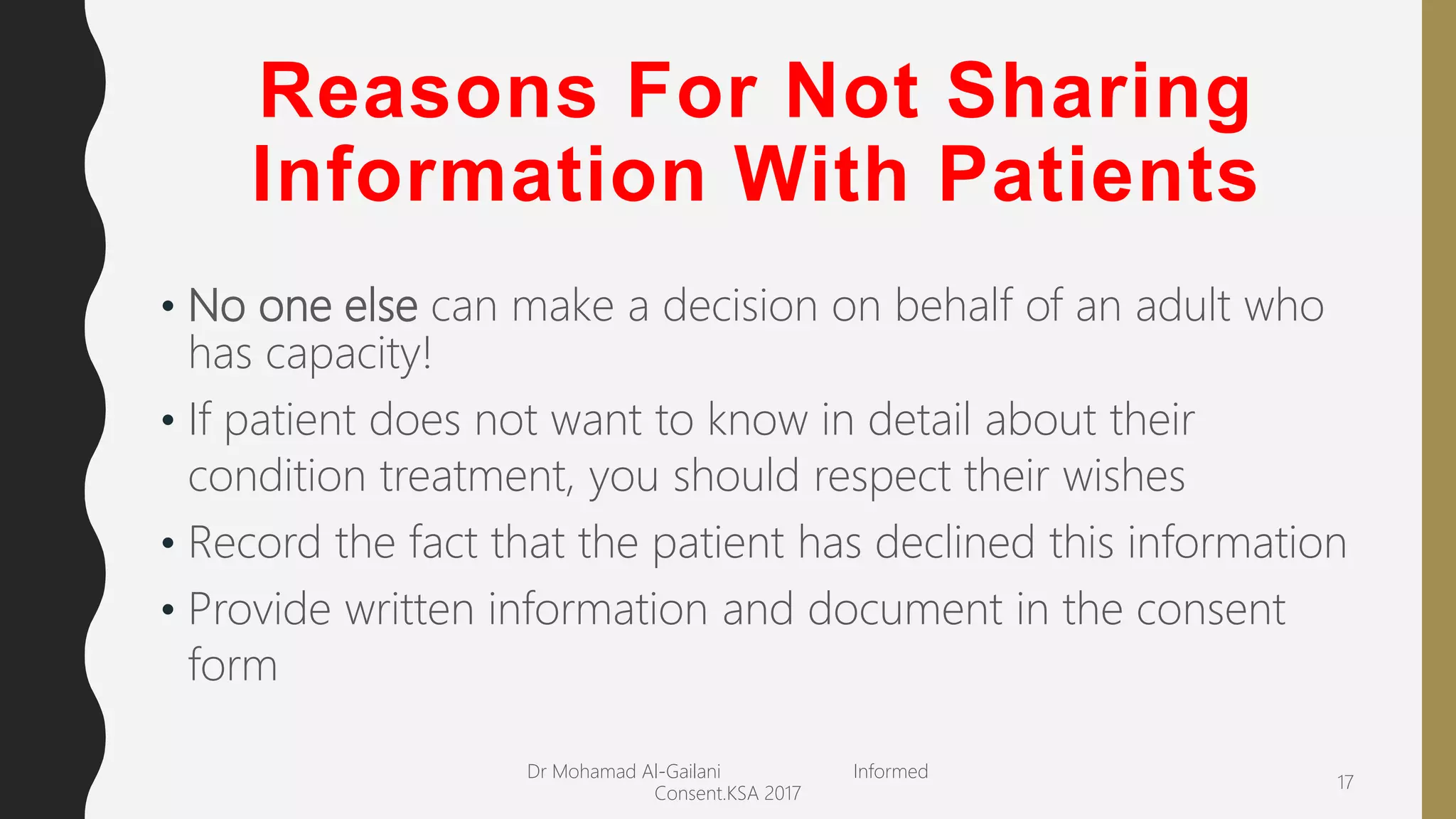 Informed Consent.KSA, 2017 | PPTX