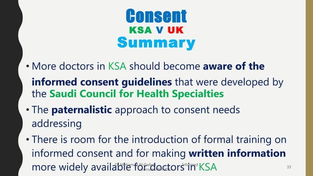 Informed Consent.KSA, 2017 | PPTX