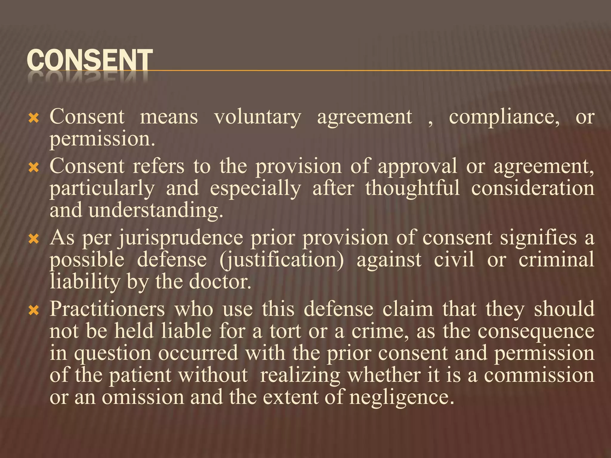 presentation on conset in medical practice | PPTX