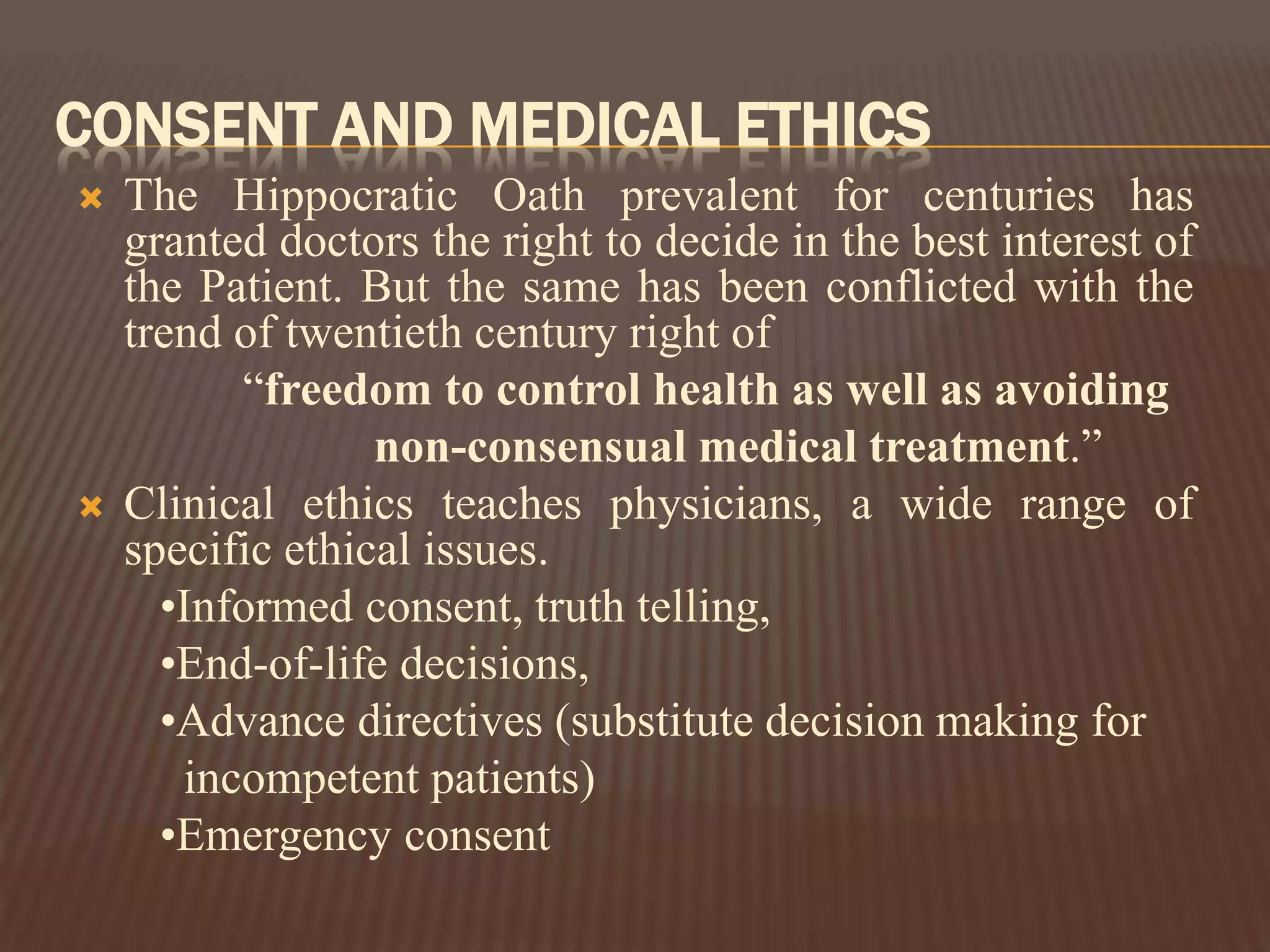 presentation on conset in medical practice | PPTX