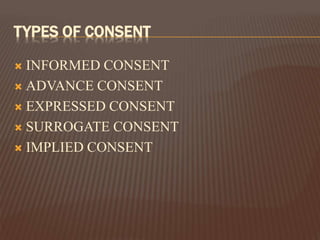 presentation on conset in medical practice | PPTX