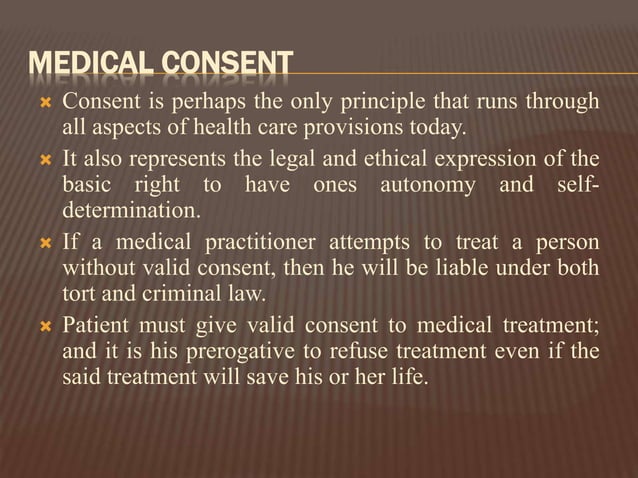 presentation on conset in medical practice | PPTX | Physical Therapy | Wellness