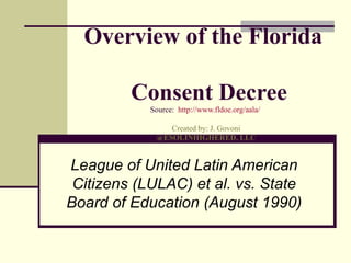 Consent Decree Power Point | PPT