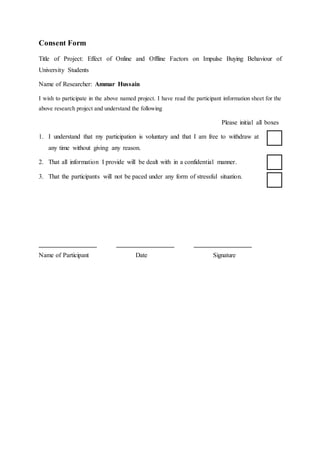 Consent form | PDF