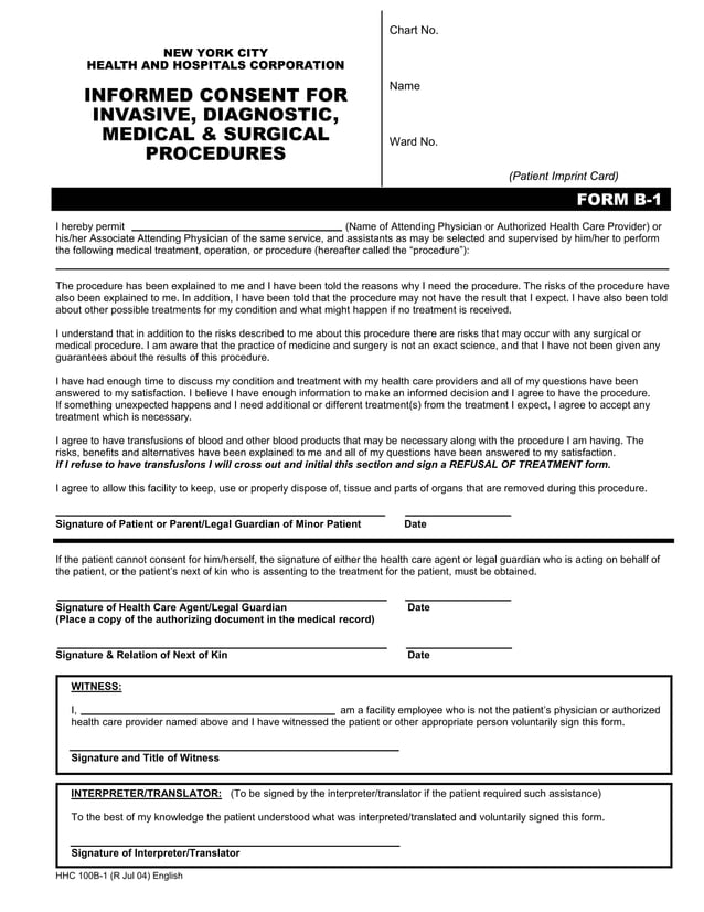 Consent form centralvenouscatheter | PDF | Lung and Respiratory Health ...
