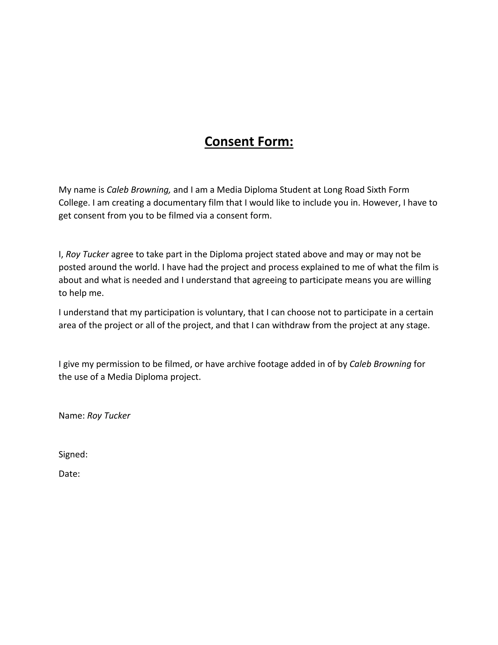 Consent form 2 | PDF