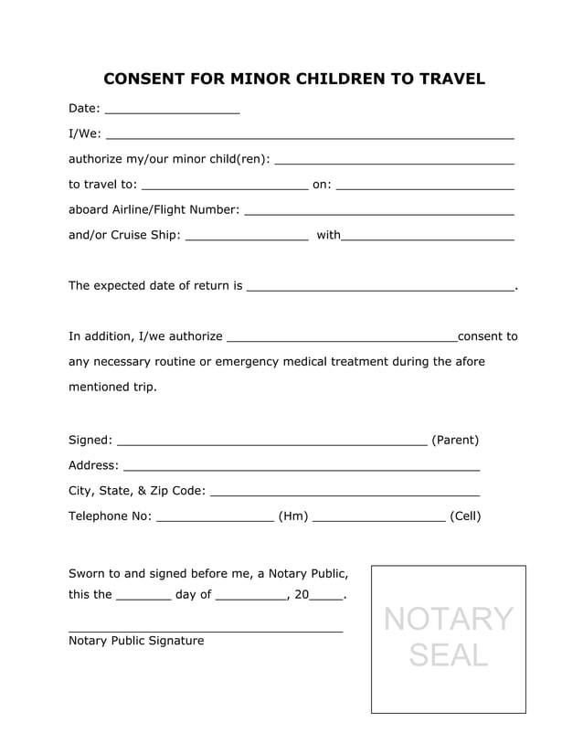 Consent for minor_children_to_travel | PDF
