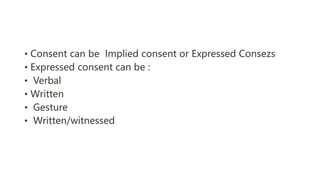 healthcare and medical consent forms nabh | PPTX