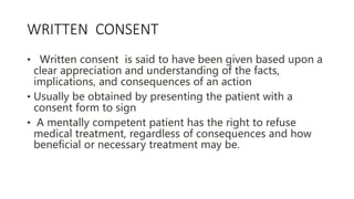 healthcare and medical consent forms nabh | PPTX