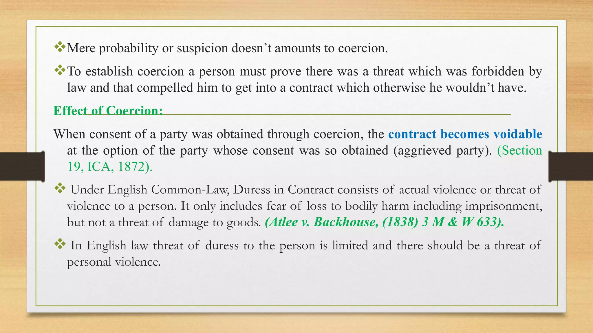 Consent, Free Consent and Factors Affecting Free Consent | PDF