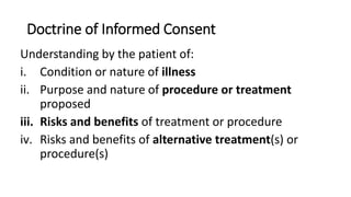 Consent in Medical Practice | PPTX