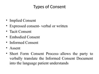 Medicolegal aspects of consent in Clinical Practice and Biomedical Research.pptx