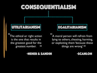 Consequence Ethics Presentation- Fall 2016 | PDF