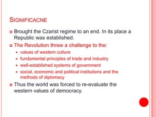 Consequences and significance of the russian revolution | PPTX