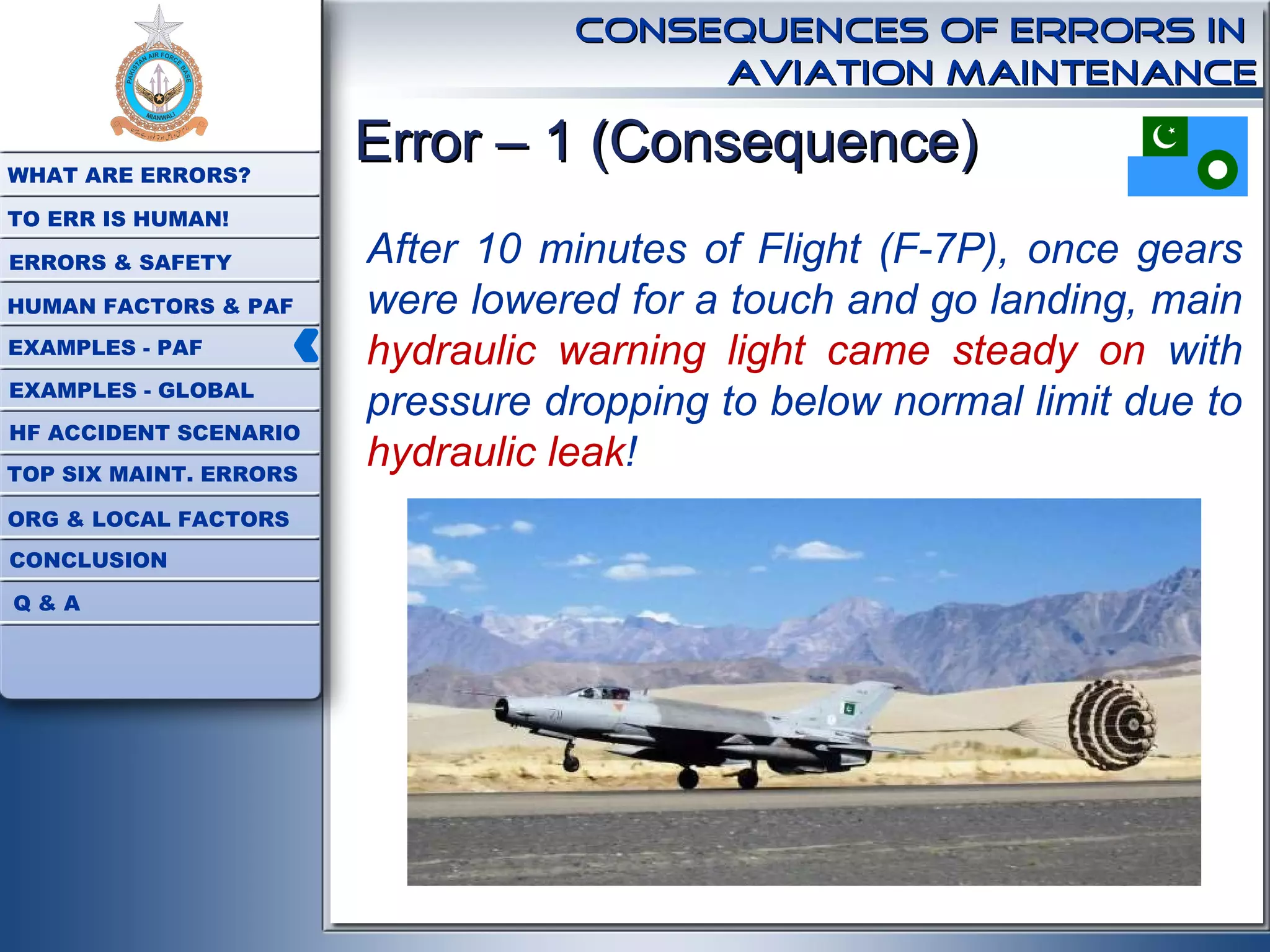 Consequences of Errors in Aviation | PPT