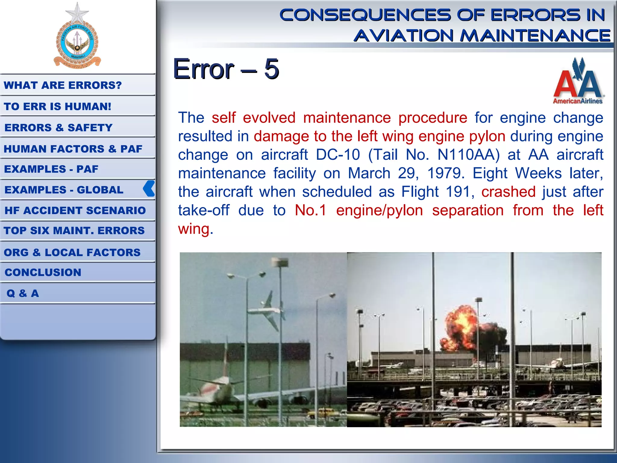 Consequences of Errors in Aviation | PPT