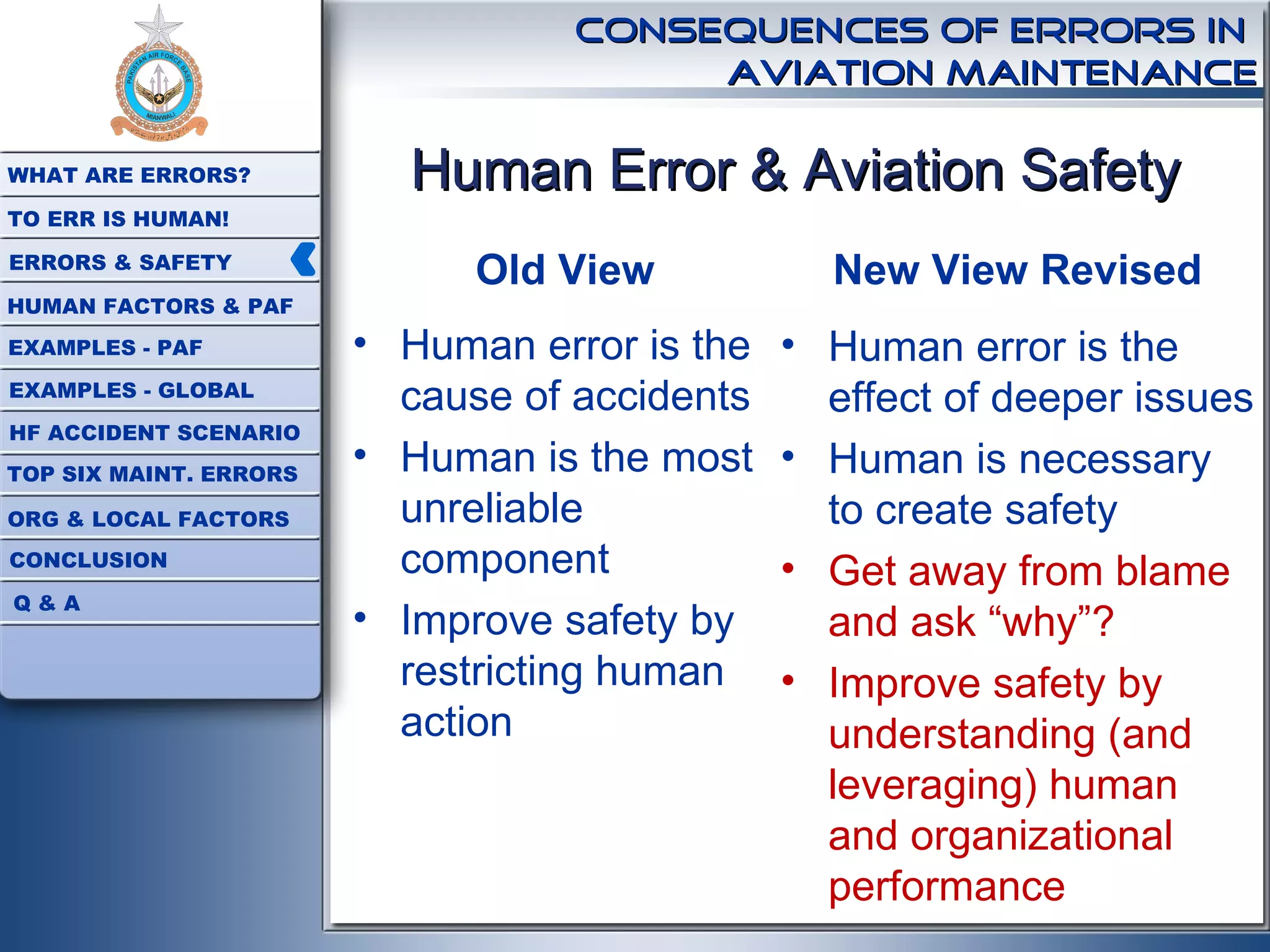 Consequences of Errors in Aviation | PPT