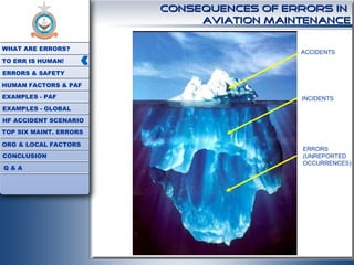 Consequences of Errors in Aviation | PPT