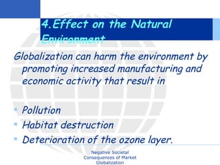 Consequences of globalization | PPT