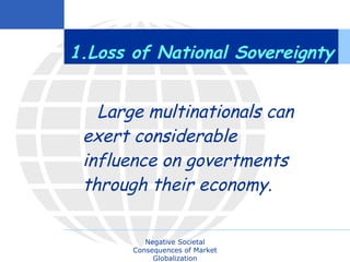 Consequences of globalization | PPT