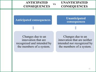 Consequences of innovation diffusion | PPTX