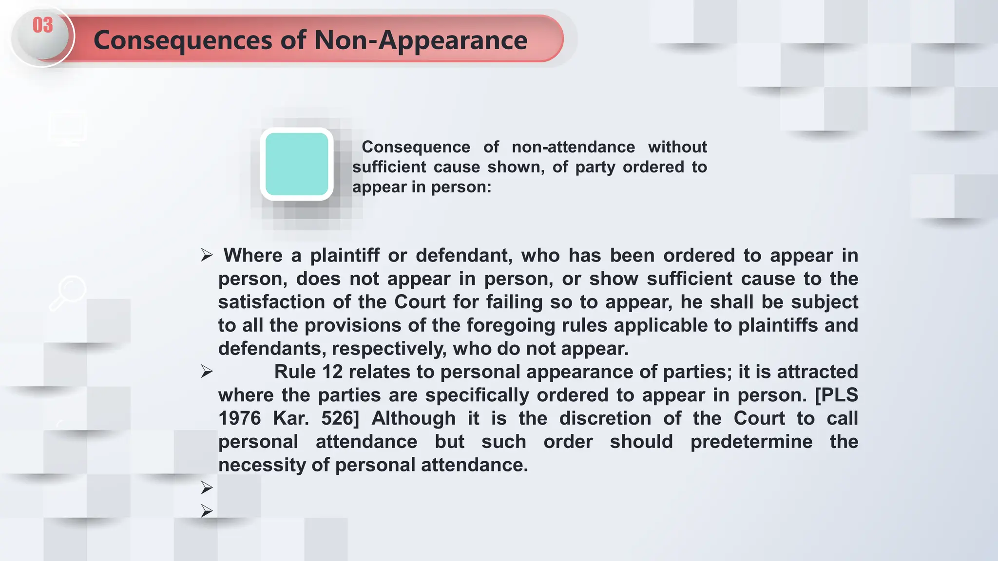 Consequences of non-appearance and setting aside of ex-parte proceedings/decree .pptx