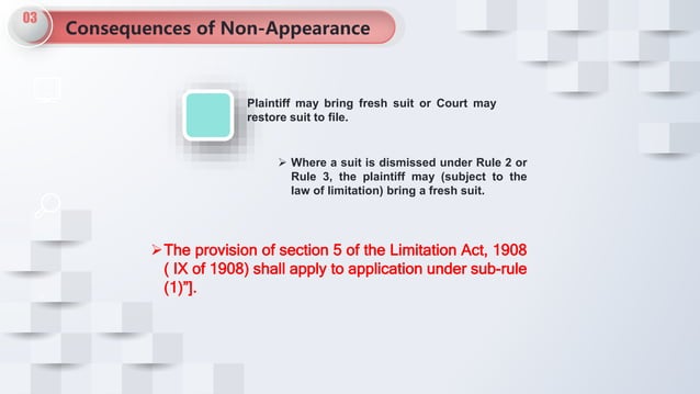 Consequences of non-appearance and setting aside of ex-parte proceedings/decree .pptx