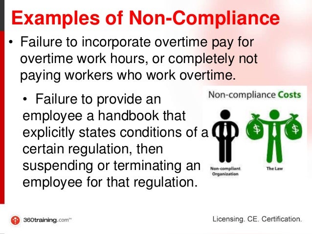 Consequences of Non-comliance in Business