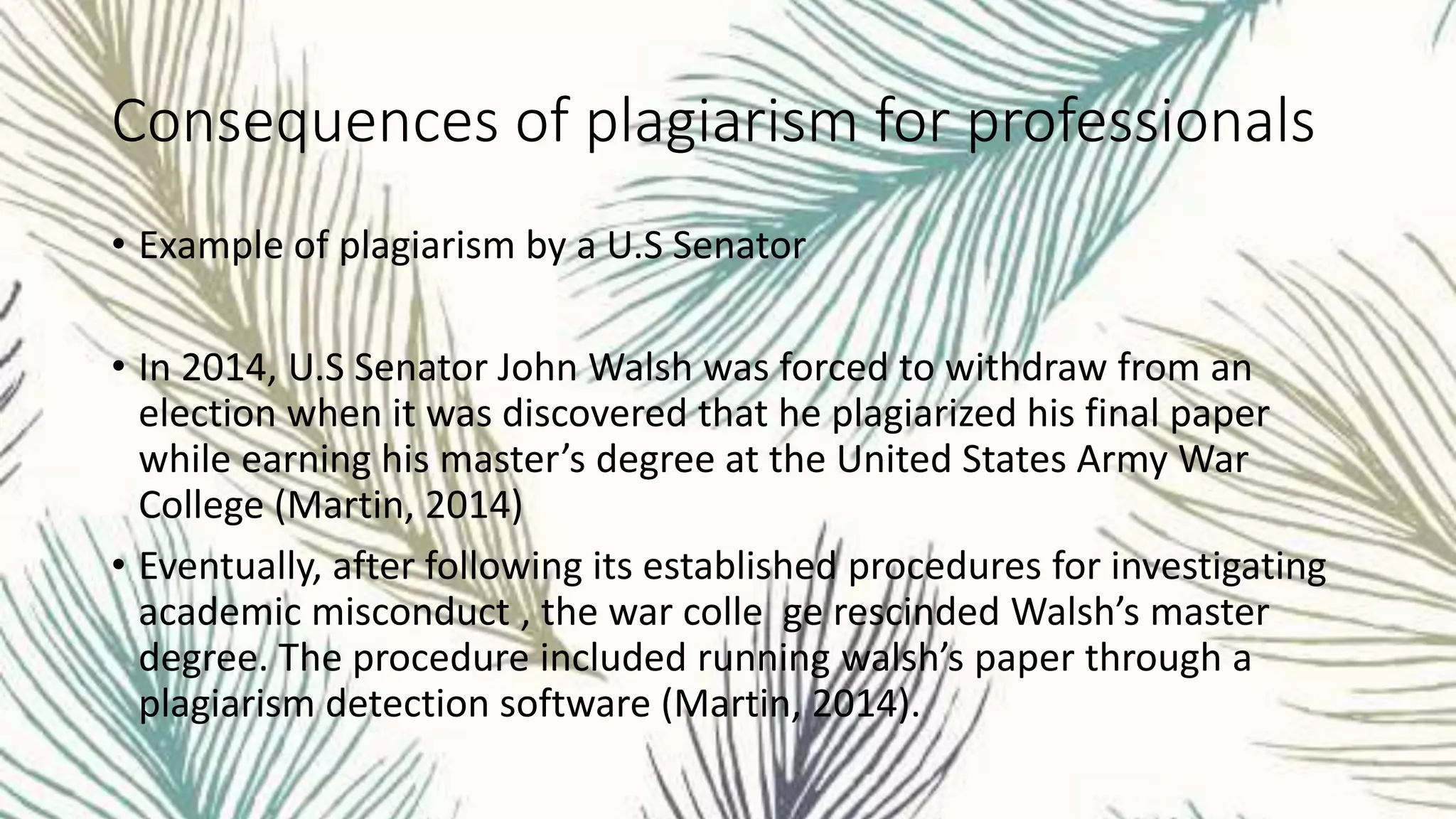 Consequences of plagiarism | PPTX