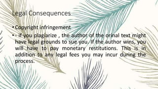 Consequences of plagiarism | PPTX