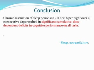 Consequences of sleep deprivation | PPTX