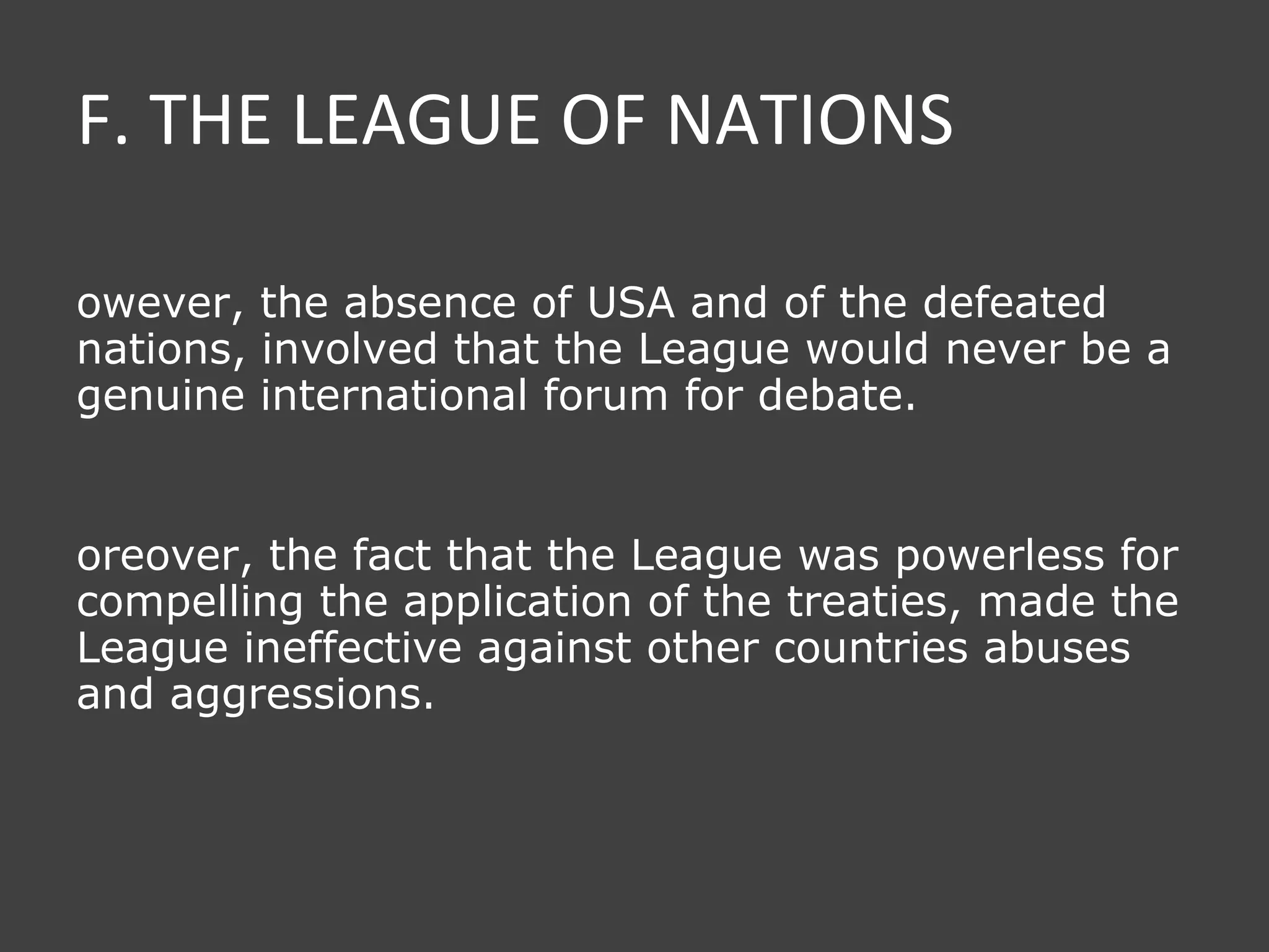 Consequences of the great war | PPT