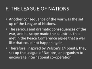 Consequences of the great war | PPT