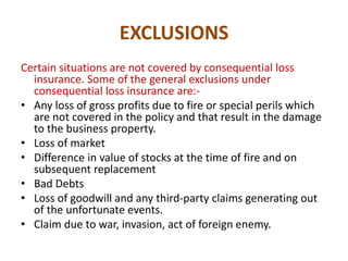 Consequential loss policy in relation with fire insurance | PPTX | Home ...
