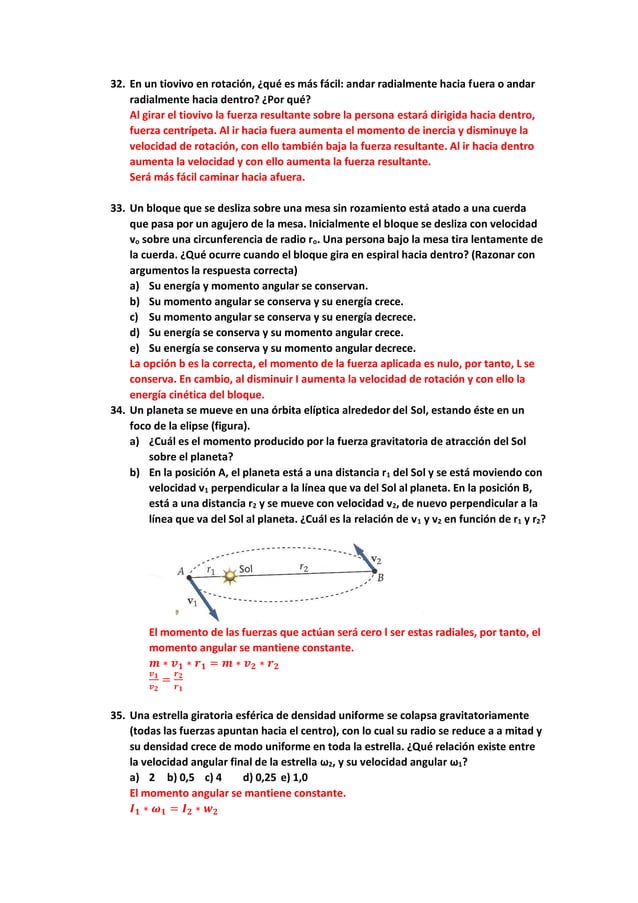 Conservación del momento angular | PDF