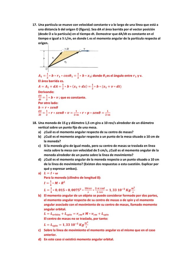 Conservación del momento angular | PDF