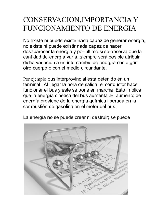 Conservacion de la energia | ODT | Physics | Science