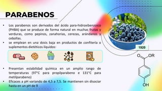 Conservantes quimicos mas comunes en la industria.pptx
