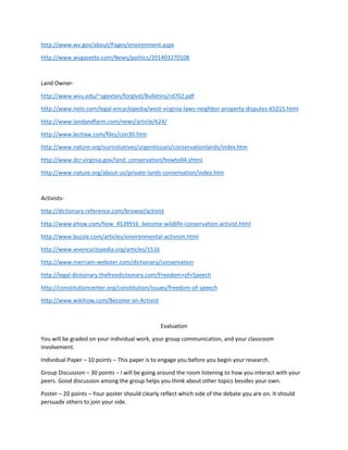 Conservation Webquest | DOCX | Education