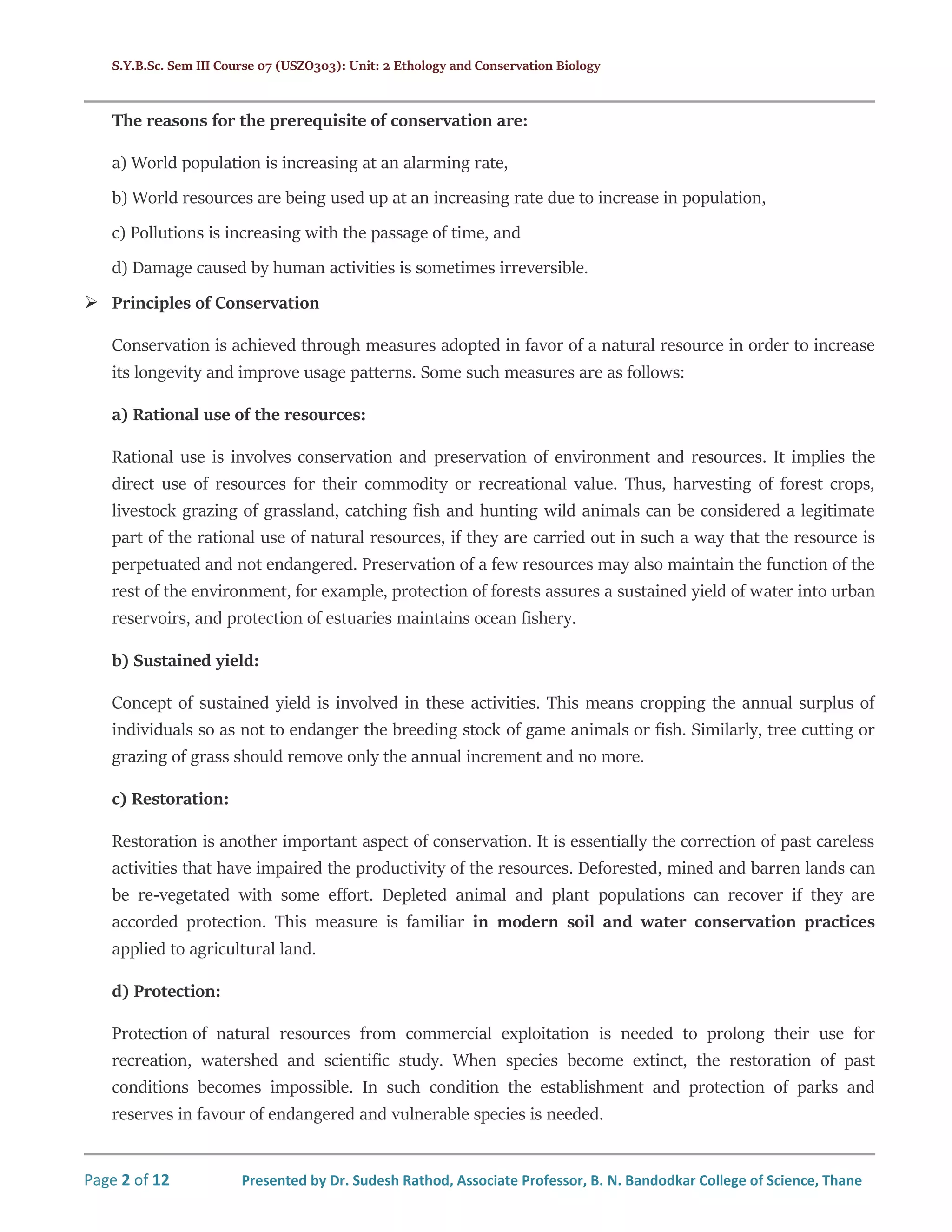 Conservation Concept, HIPPCO, Extinction crisis In-situ and ex situ ...