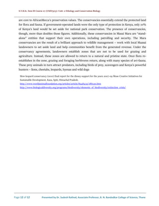 Conservation Concept, HIPPCO, Extinction crisis In-situ and ex situ ...