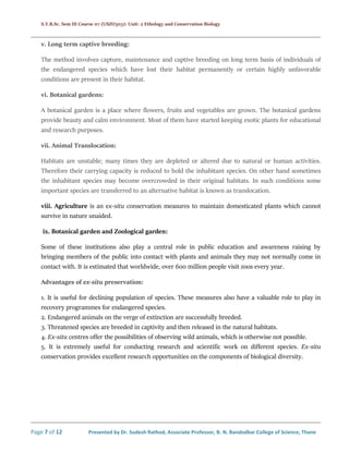 Conservation Concept, HIPPCO, Extinction crisis In-situ and ex situ ...