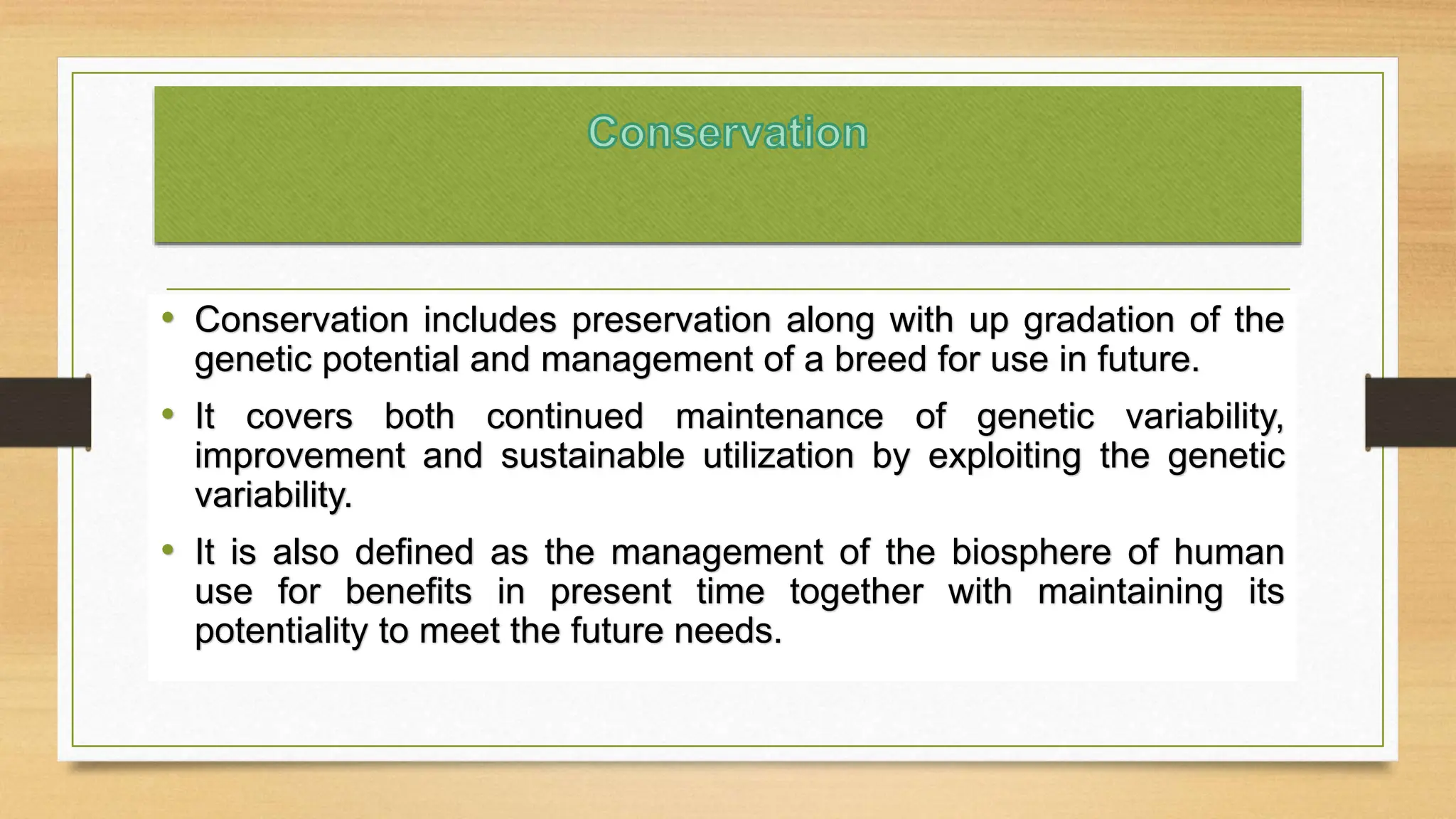 Conservation genetics animals domesticas | PPT