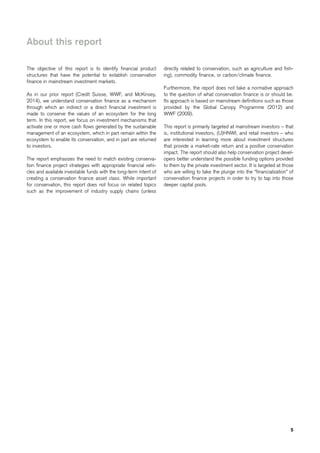 Conservation Finance. From Niche to Mainstream: The Building of an ...