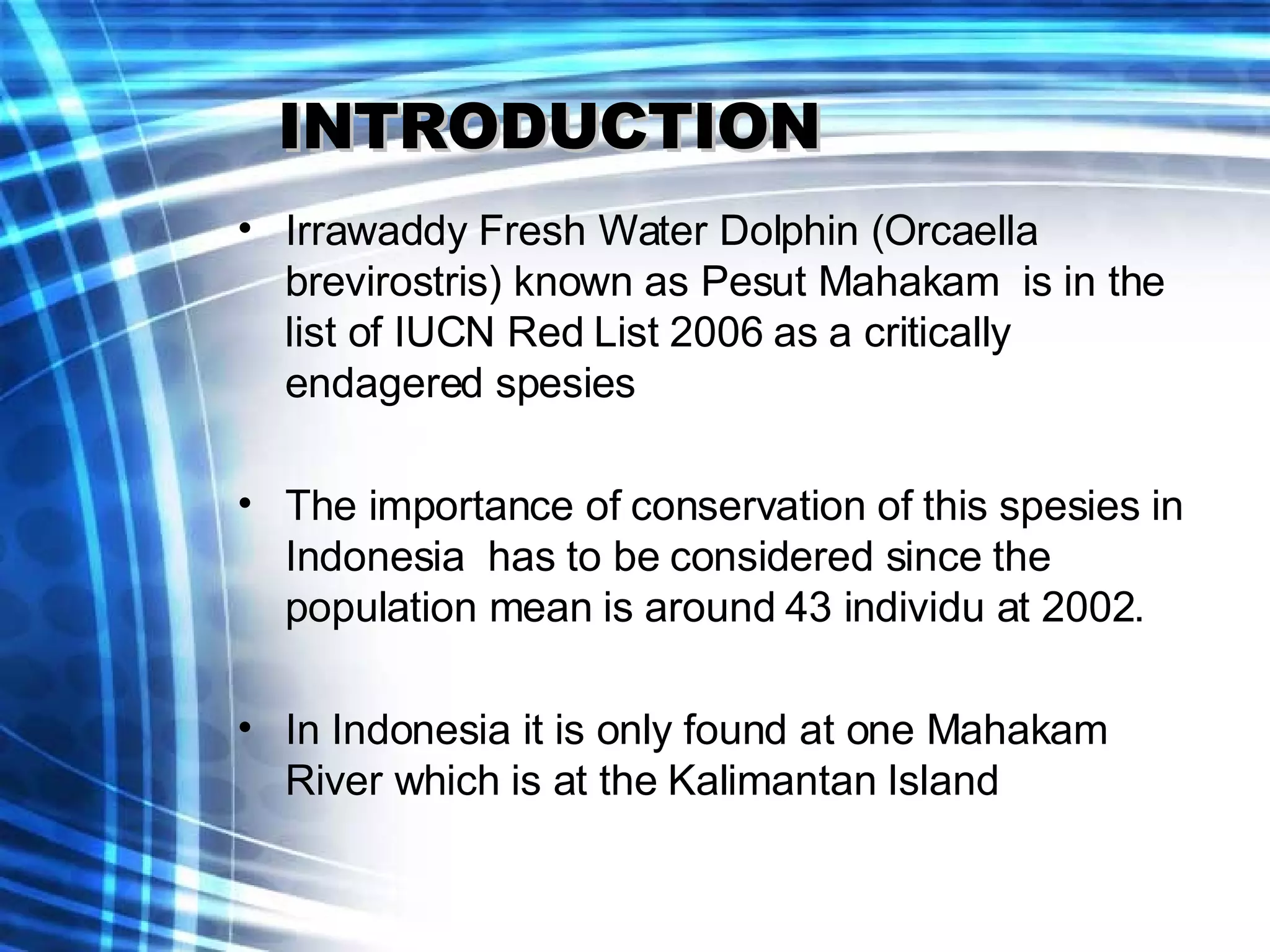 Conservation of Pesut Mahakam | PPT