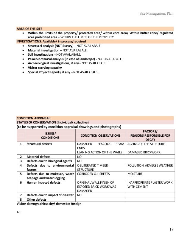 Conservation site management plan -vishrambaug vada, pune