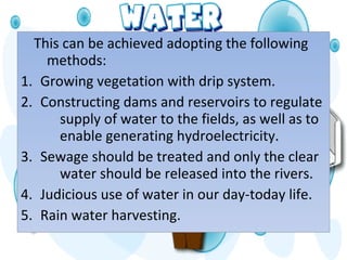 Conservation of natural resources | ODP