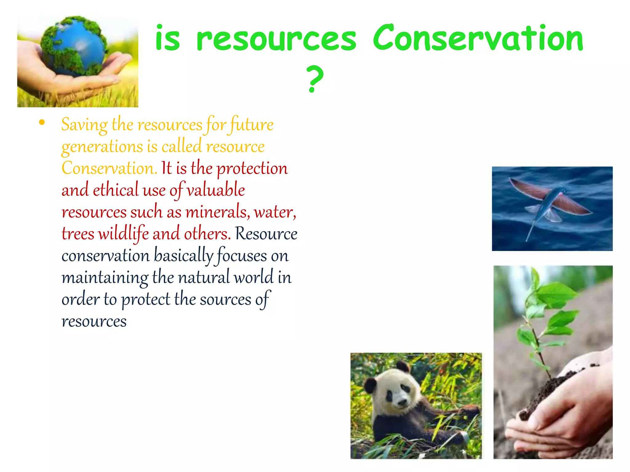 Conservation of natural resources | PPTX