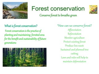 Conservation of natural resources | PPTX