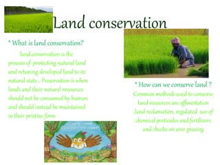 Conservation of natural resources | PPTX